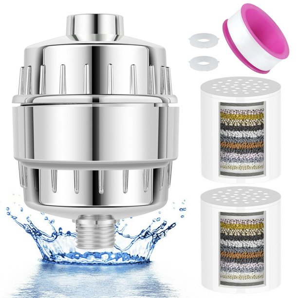 POINTERTECK Shower Water Filter Plastic Shower Head Hard Water Filter ...