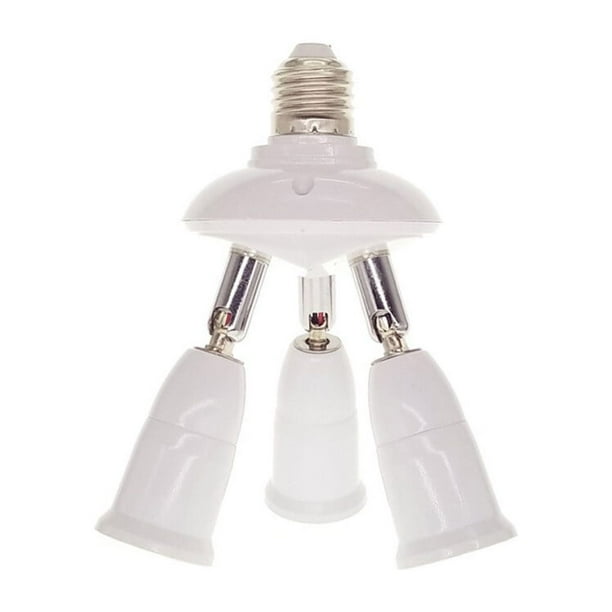 E27 Splitter 220V 3A Lamp Conversion Extender E27 Bulb Socket Converter Light Adapter ...