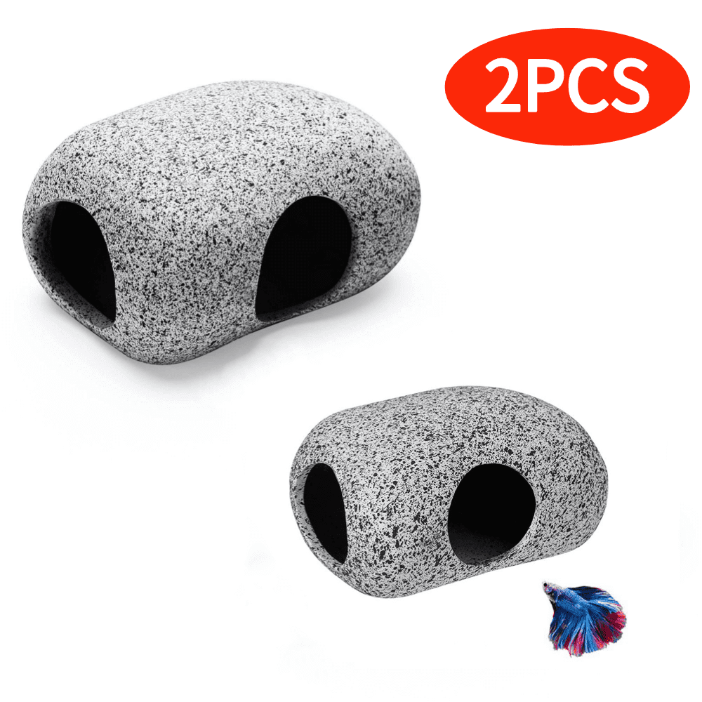 2 Pcs Stackable Aquarium Decoration Rock Caves, Fish Tank Accessories ...