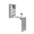 Kings Brand Furniture Wall-Mounted Fold-Out Writing Desk with Storage ...
