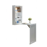 Kings Brand Furniture White Wall-Mounted Fold-Out Writing Desk – Space ...