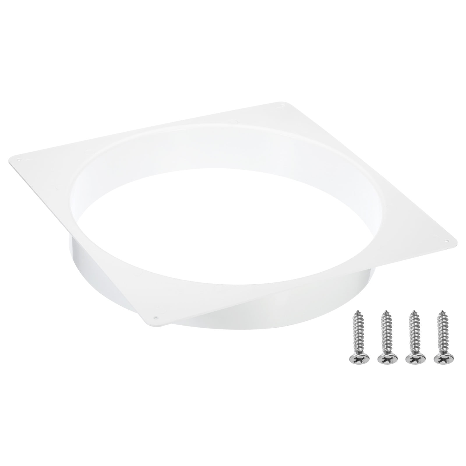 Uxcell 12" Duct Connector Flange Dryer Vent Wall Plate Square to Round ...