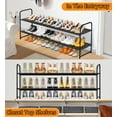 MISSLO 2-Tier Stackable Shoe Rack, Metal Organizer for 18-Pairs, Closet ...