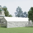 32x16 Outdoor Canopy Tent Heavy Duty Carport Tent with Cathedral Window ...