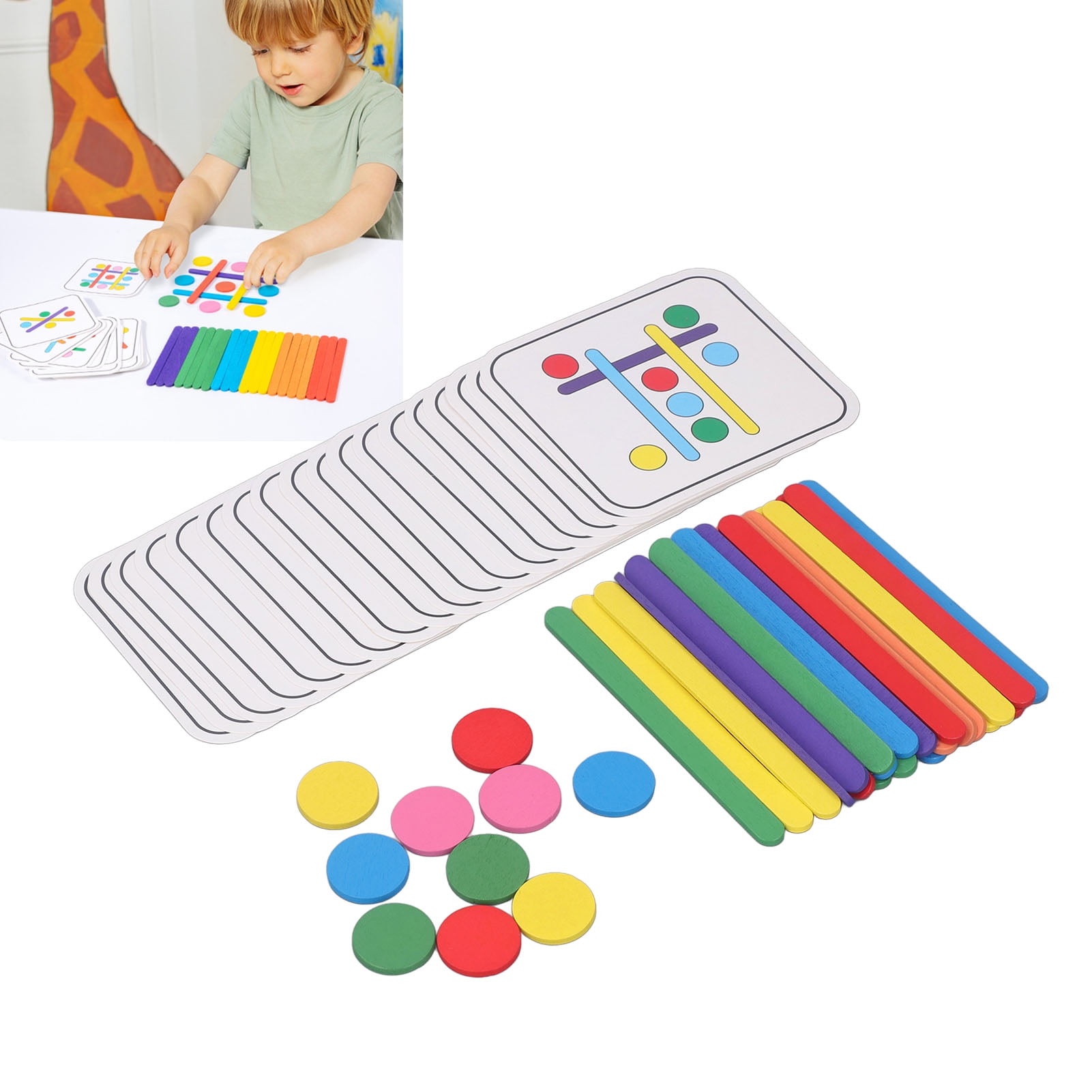 Click here for Fyydes Color Sensory Stick Matching  18pcs Cards C... prices