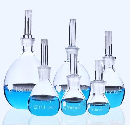 Gravity Bottle Glass Pycnometer with Perforated Stopper Empty Lab ...
