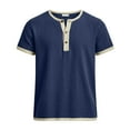 Felirenzacia George Men's Quarter Button Front Short Tee, 0.4Lbs Cotten ...