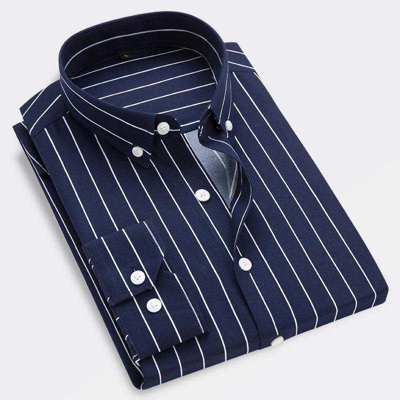 Click here for Unbranded Classic Striped Shirt Male Chest Pocket... prices