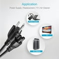 UL Listed 3 Prong Power Cord With (Cloverleaf) Plug Heavy Duty NEMA 1 ...