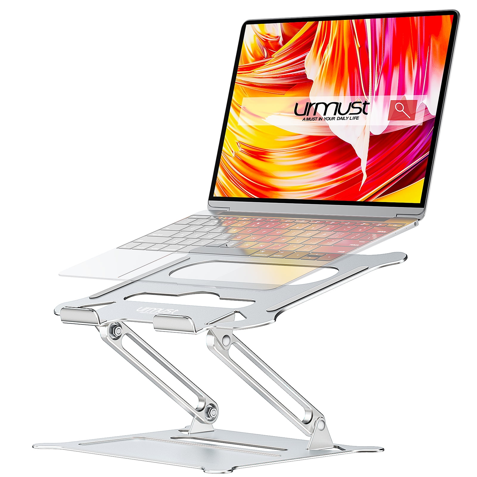 Urmust Laptop Stand for Desk Adjustable Laptop Holder Portable Laptop ...