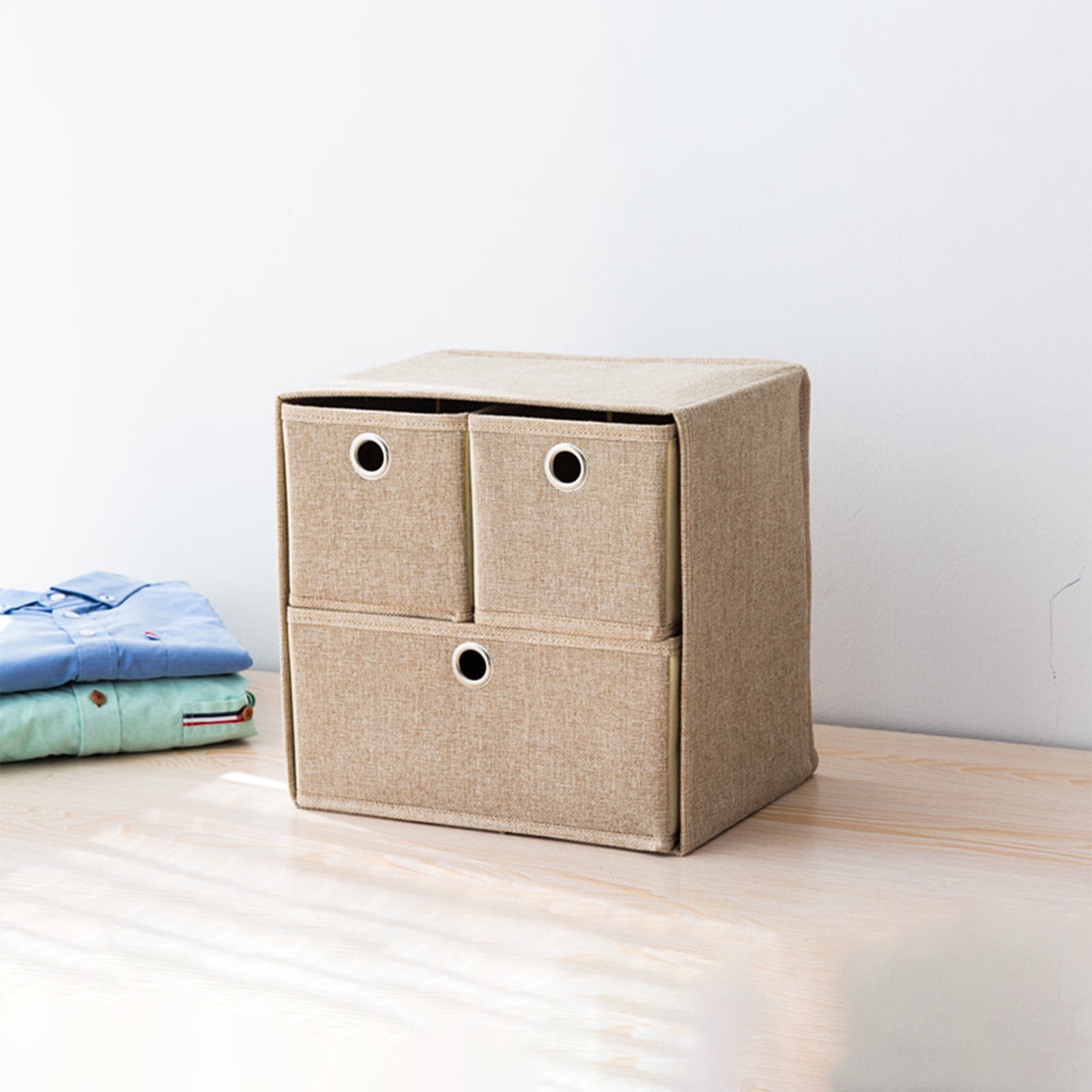 Viadha Fabric Storage Box Drawer-type Foldable Clothes Organizer ...