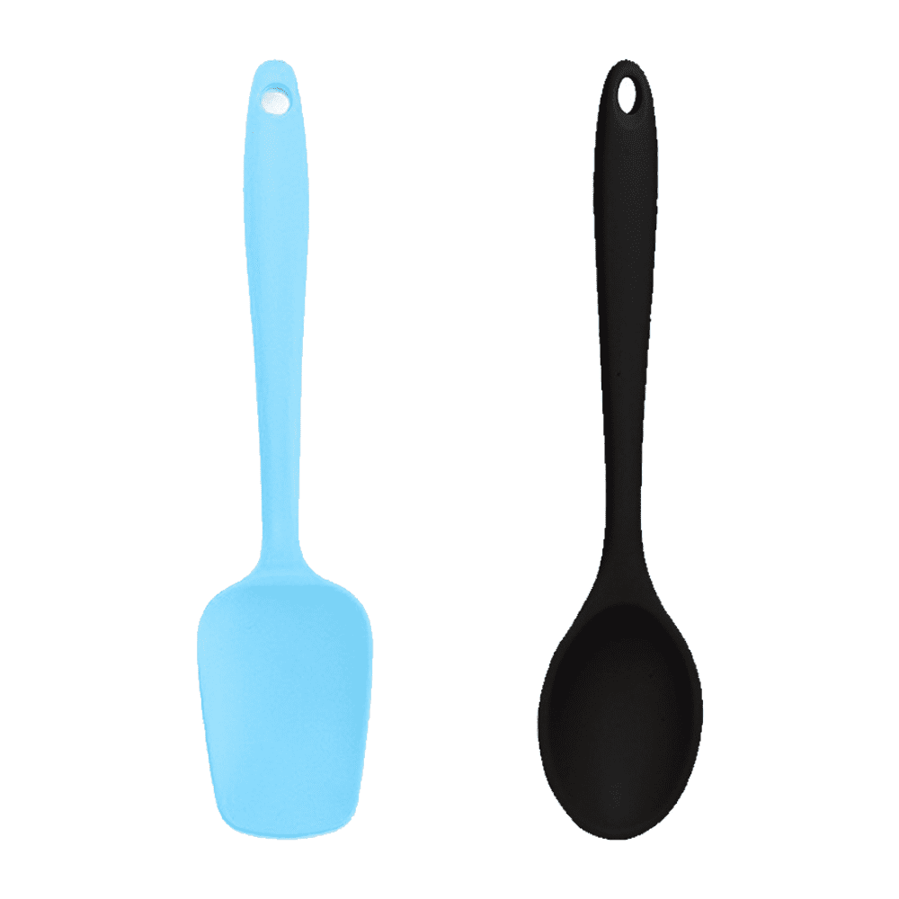 2 Piece Mini Kitchen Utensil Set- Silicone Kitchen Tools with Spatulas ...