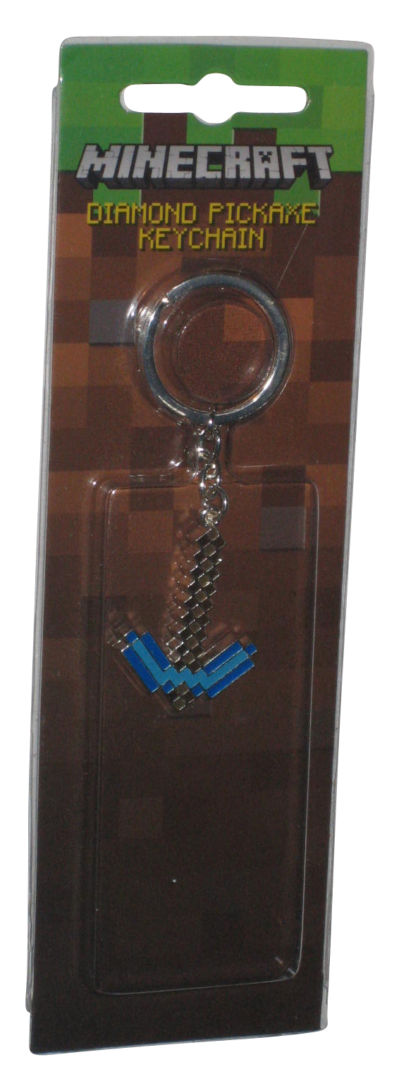 Minecraft Diamond Pickaxe Metallic Jinx 3D Metal Keychain - Walmart.com