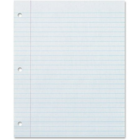 Loose Leaf Paper, on 24lb. Printed Double Sided With 3 Hole Punch - 100 ...