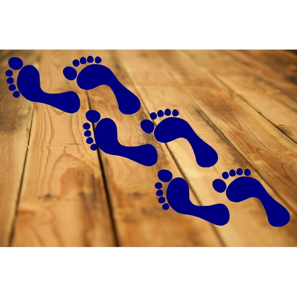 FOOTPRINTS ~ WALL OR FLOOR DECAL, HOME DECOR QTY 6 feet ea. 2" X 5 ...