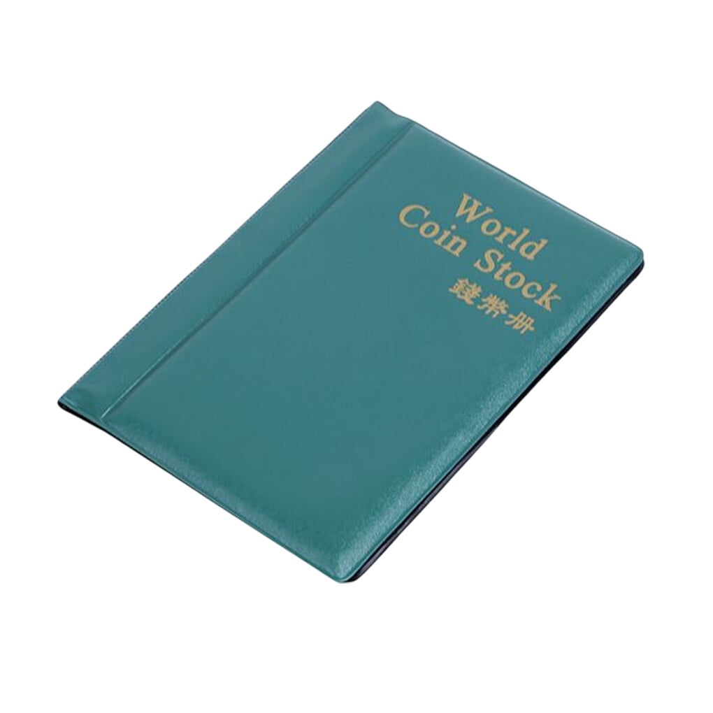Aoanydony 120 Pockets Leather Coin Album Interleaf Type Travel Stamp ...