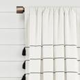 Lush Decor Farmhouse Boho Stripe Window Curtain Panels - Gray Ombre ...