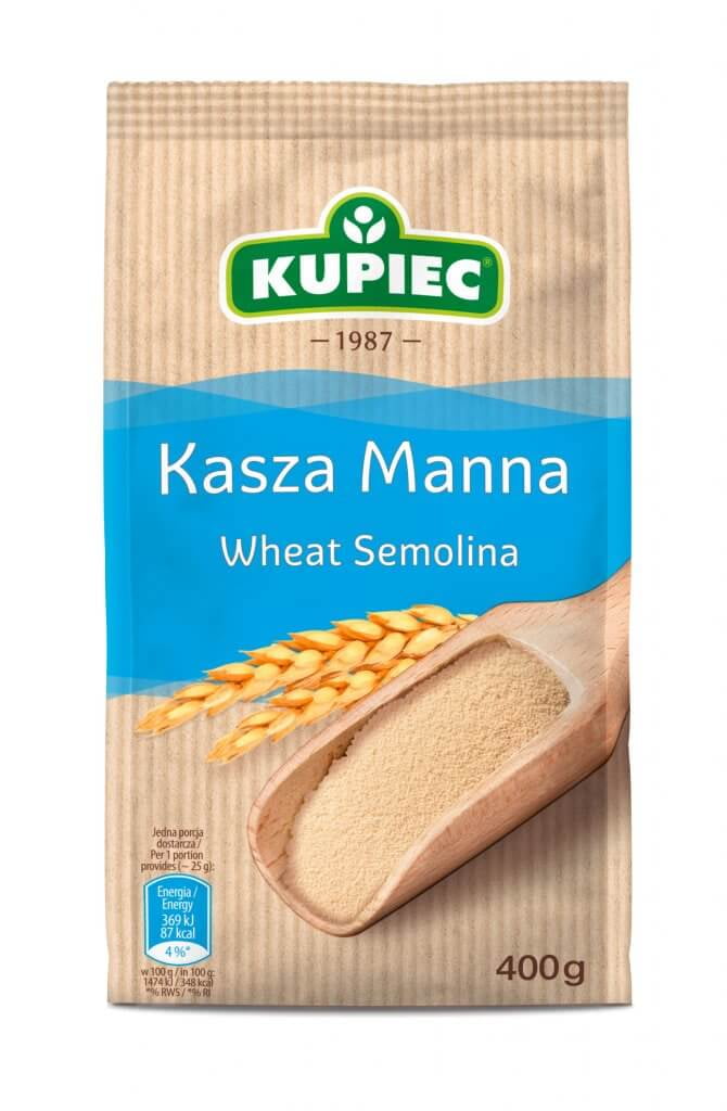 Kupiec Kasza Manna Wheat Semolina 400g Bag - Walmart.com