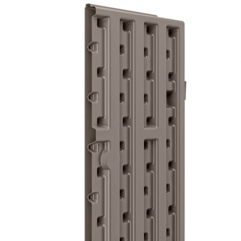 Suncast 3 Shelf Resin Base Garage Cabinet Locker Gray
