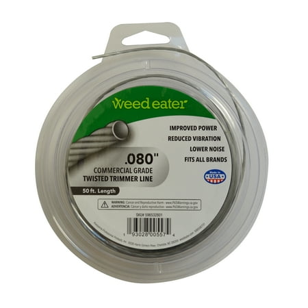 Weed Eater .080 in. 50 ft Twisted Replacement Trimmer Line - Walmart.com