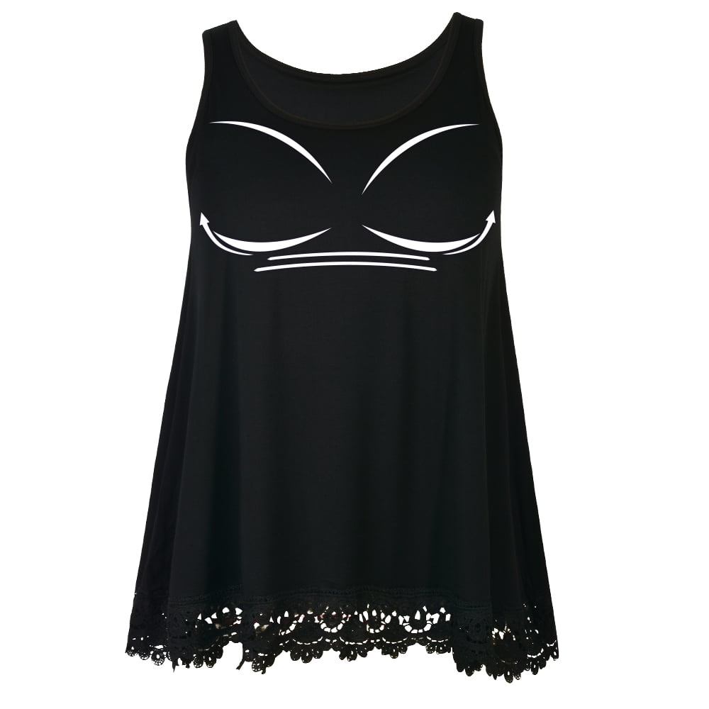 Anyfit Wear Plus Size Camisole With Built In Bra Padded Tank Tops For