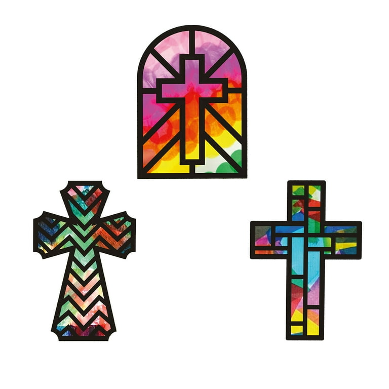 Stained Glass Cross Suncatcher