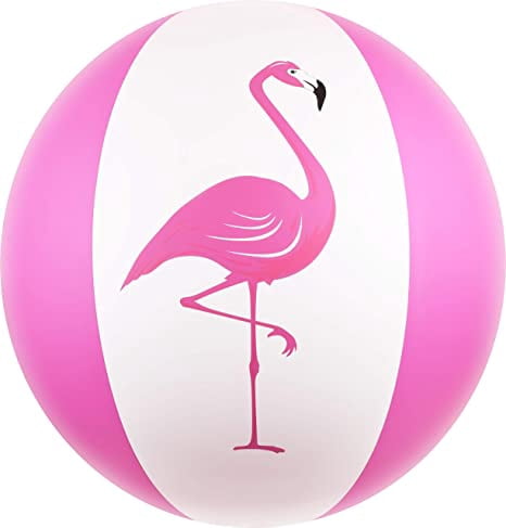 Jumbo Pink Flamingo Beach Ball by CocoNut Float - Large 27 Inch ...