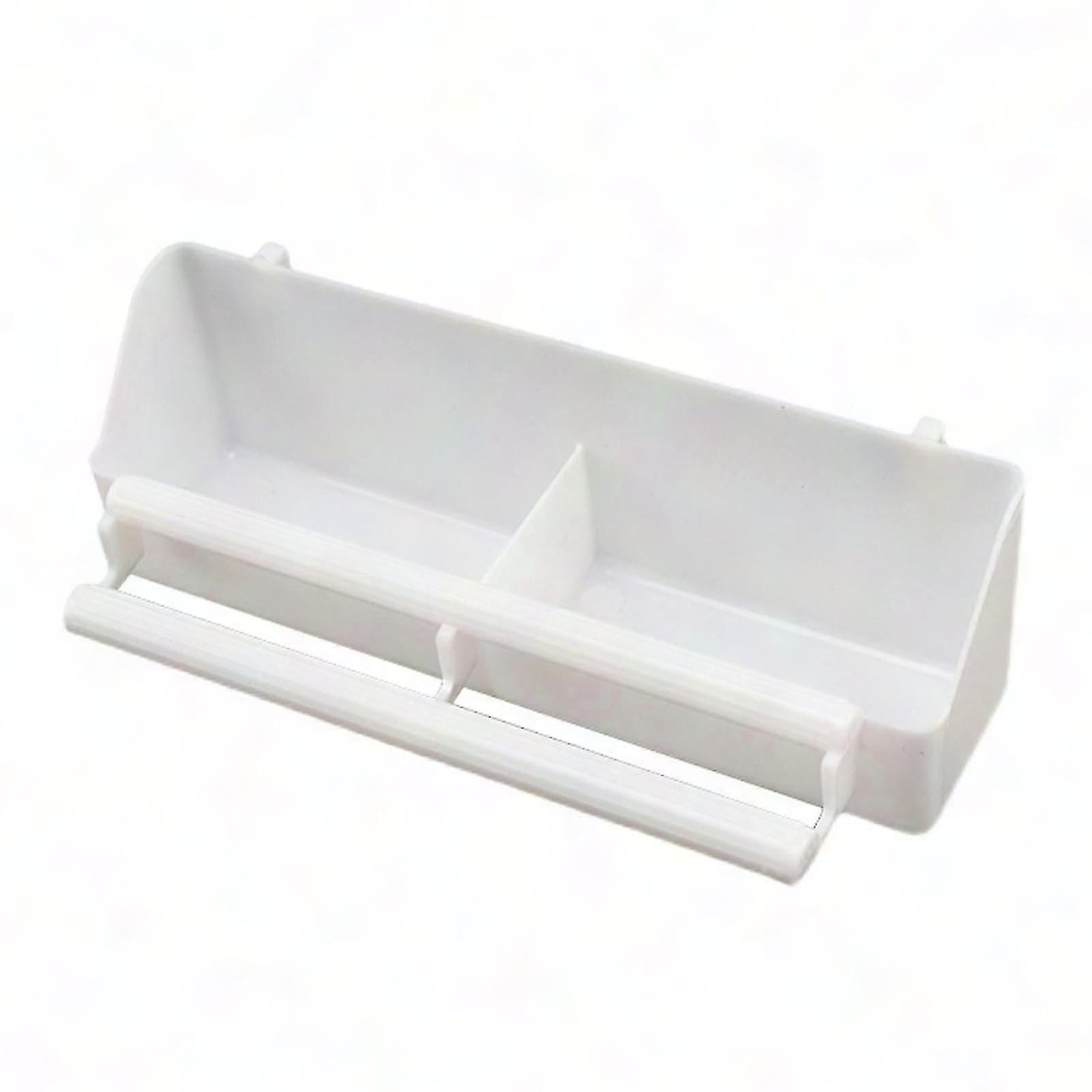 Parrot Feeder with Perch - 2 Compartment Plastic Bird Food & Water Dish ...