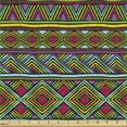 African Sofa Upholstery Fabric by the Yard, Colorful Diamond Motifs ...