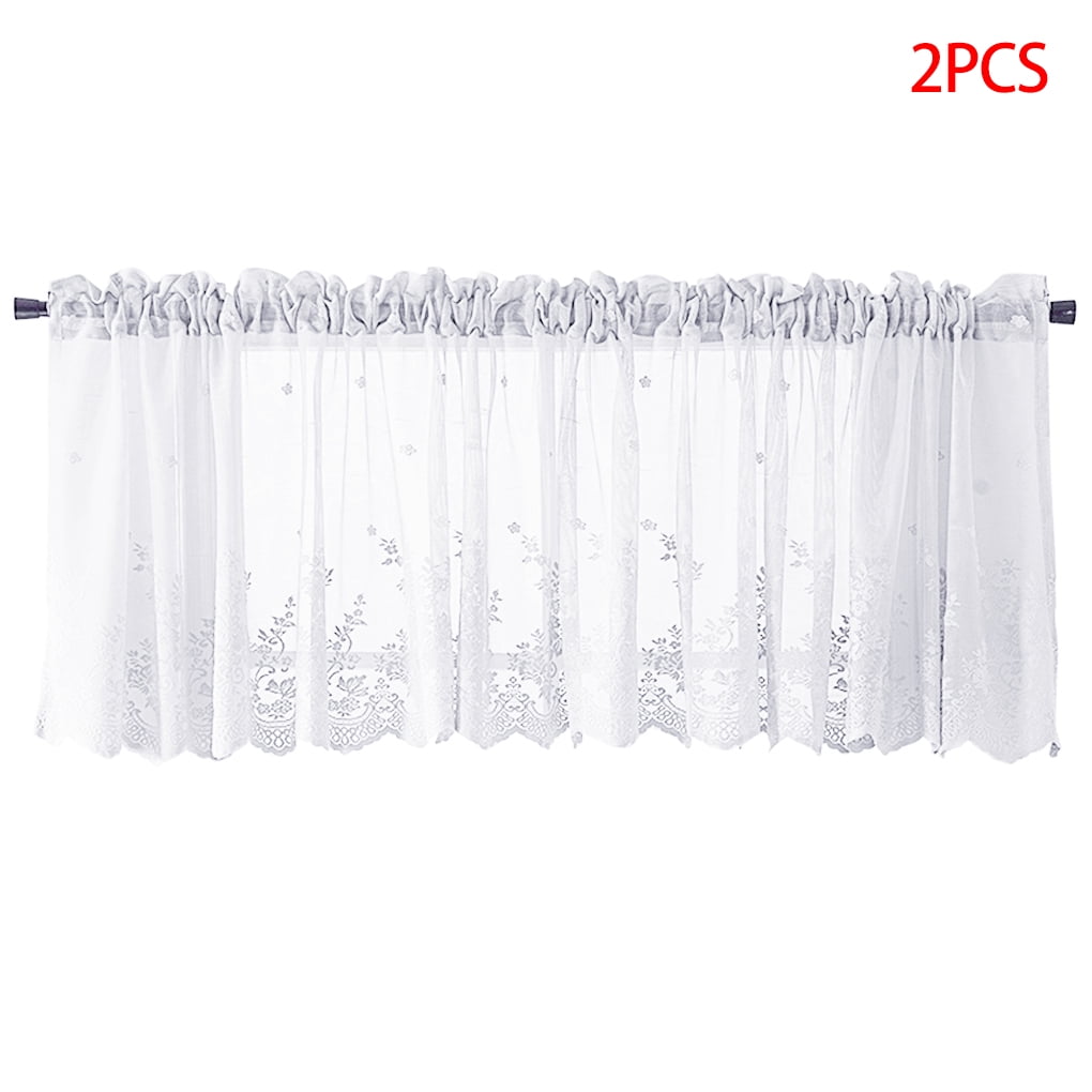 Click here for Facefd 2 Pieces Lace Cafe Kitchen Ruffle Window Dr... prices
