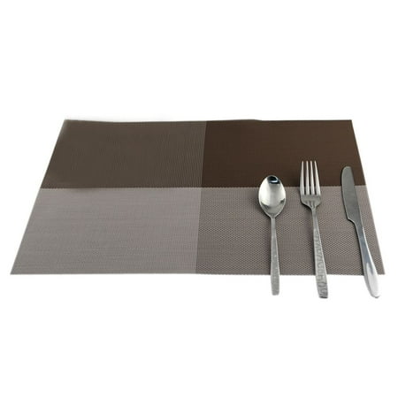 Goriertaly Woven PVC Placemats Rectangle Dining Table Place Settings ...