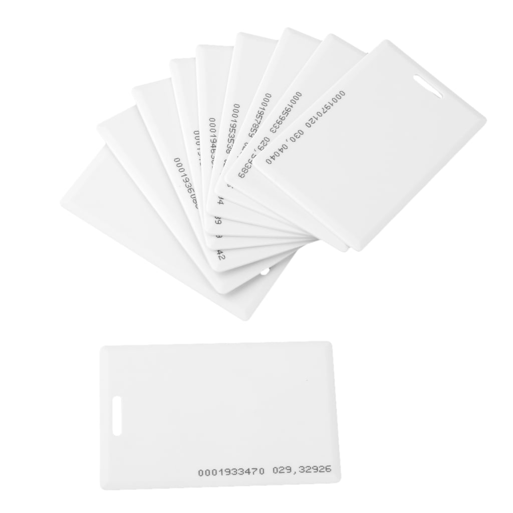 10x EM4100 Thick Card 125khz Clamshell Contactless ID Cards - Walmart.com