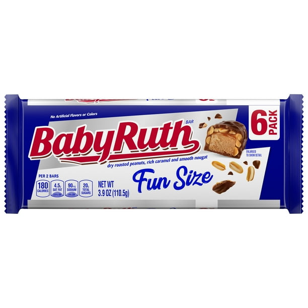 Baby Ruth Chocolatey, Peanut, Caramel, Nougat, Fun Size Individually ...