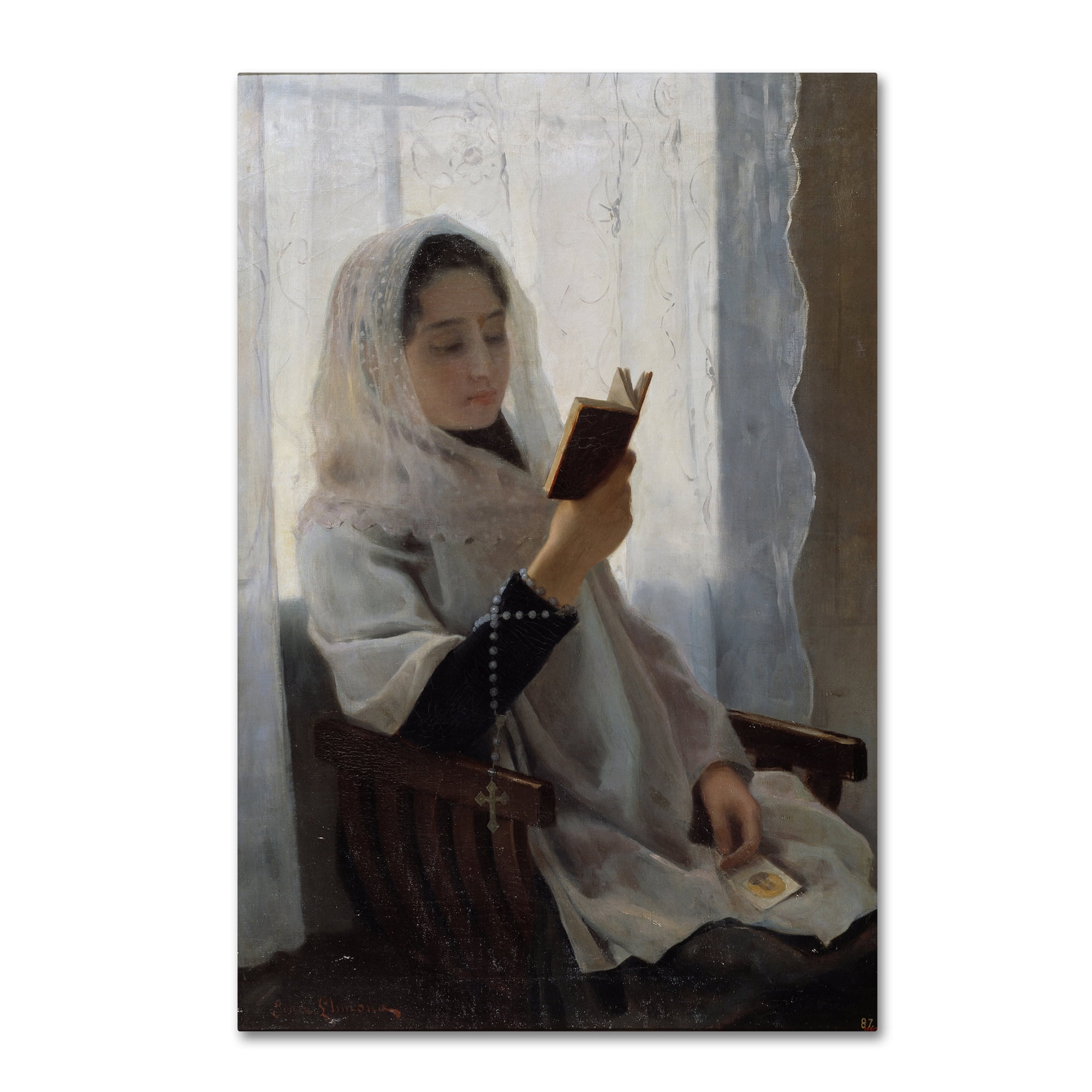 Trademark Fine Art 'Reading' Canvas Art by Joan Llimona - Walmart.com ...