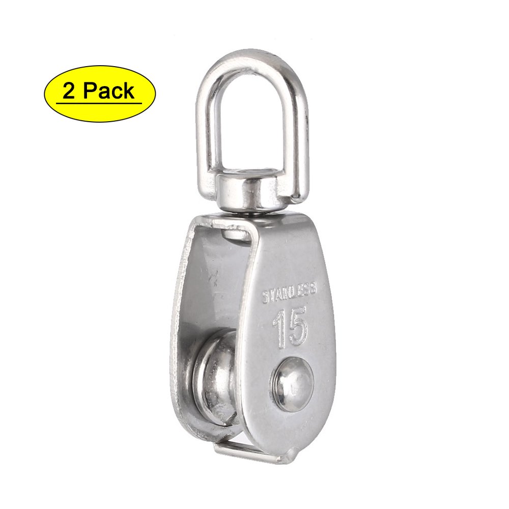 M15 Lifting Crane Swivel Hook Single Pulley Block Hanging Wire Towing ...