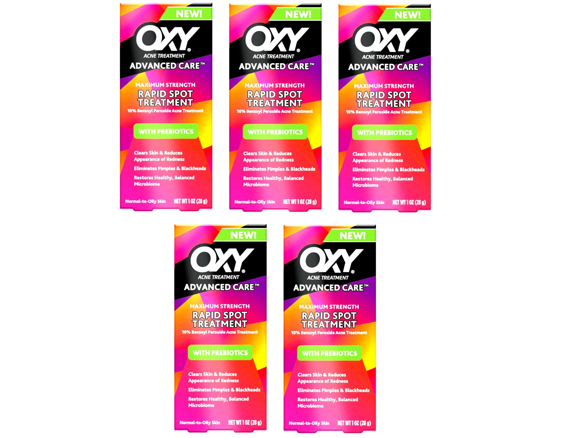 5 Pack - Oxy Maximum Action Spot Treatment, 1 oz Each - Walmart.com
