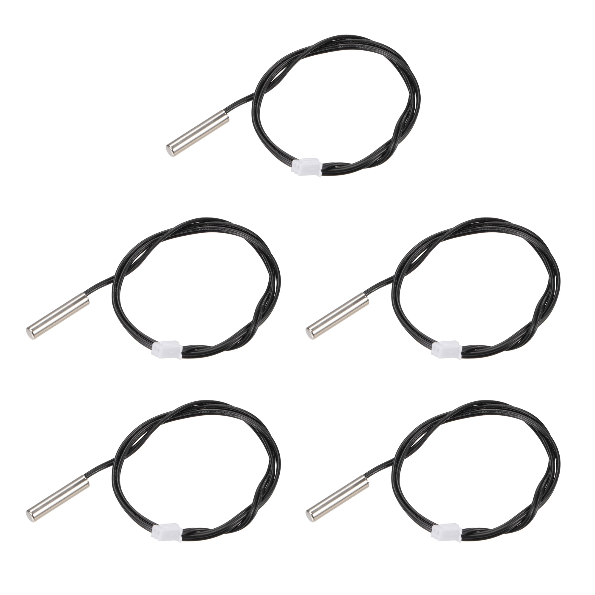 5pcs 50K Temperature Sensor Prob, Stainless Steel NTC Thermal Sensor ...