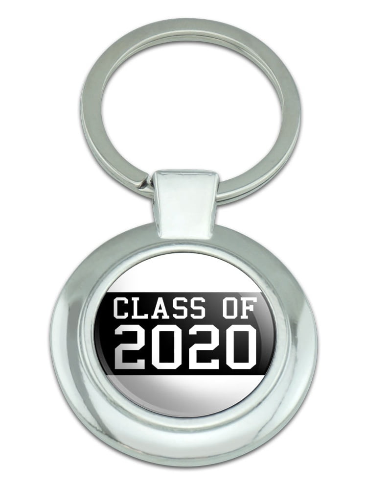 Class of 2020 Graduation Classy Round Chrome Plated Metal Keychain ...