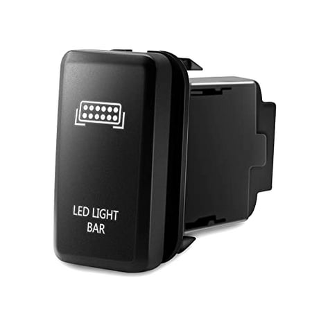 MICTUNING Backlit Led Light Bar Symbol Push Button with Wiring Kit On ...
