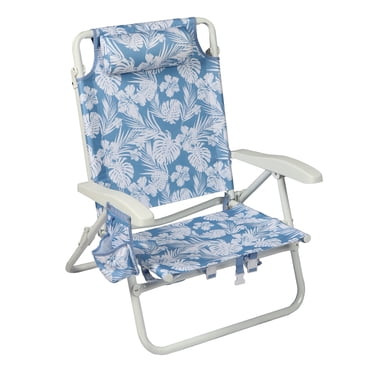 Mainstays Reclining Beach Chair with Backpack Straps - Walmart Business ...