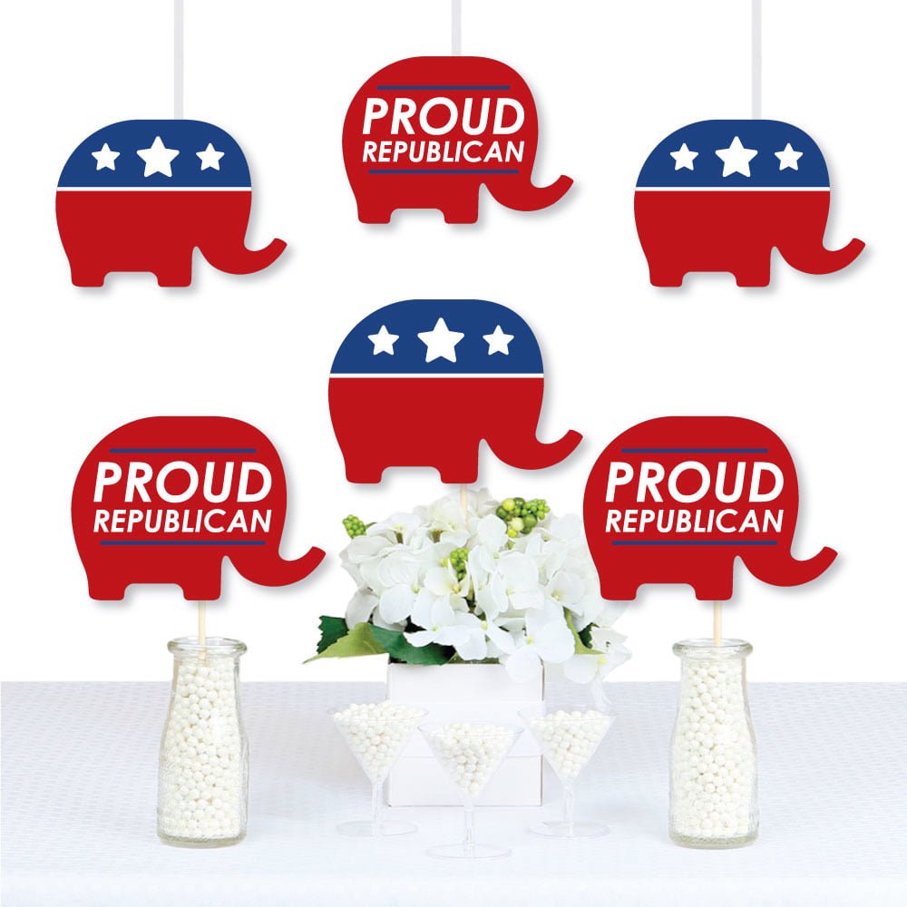 Republican Election - Elephant Decorations DIY Political Party ...