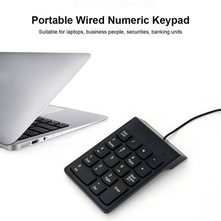 USB Wired Numeric Keyboard Portable Laptop Notebook 18 From a Keys ...