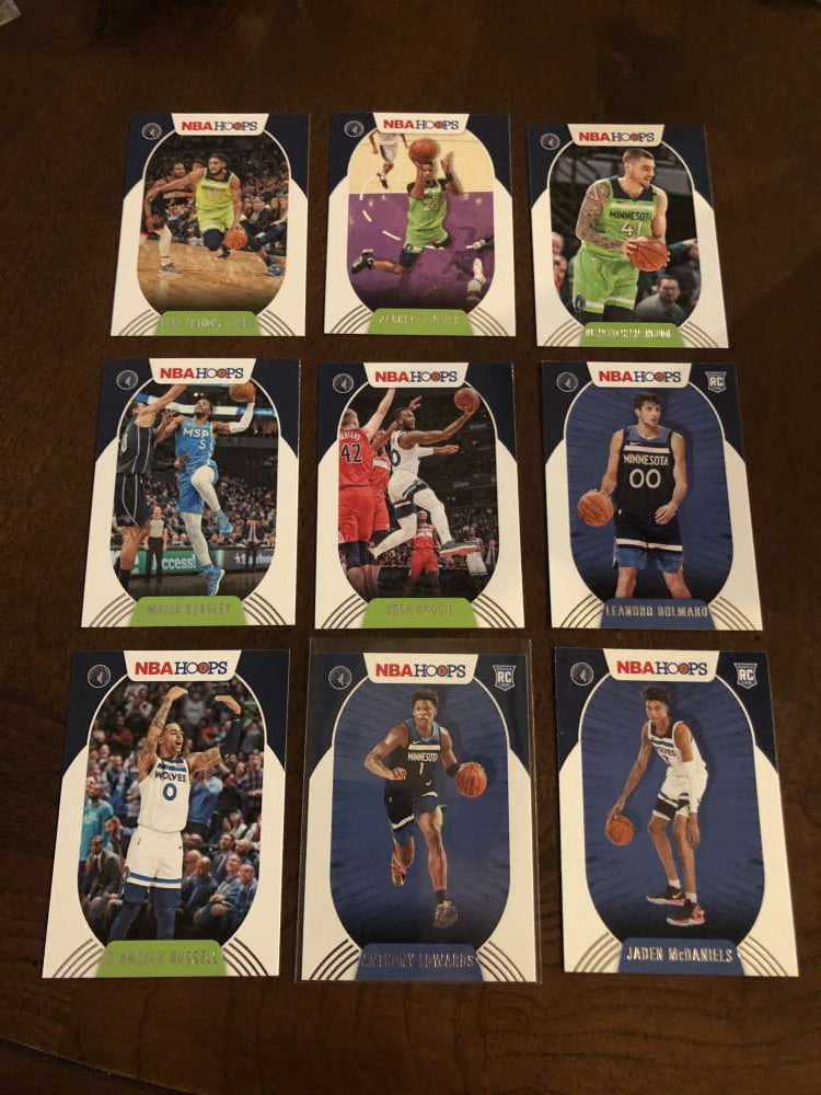 2020-21 Panini NBA Hoops Minnesota Timberwolves Team Set Includes ...