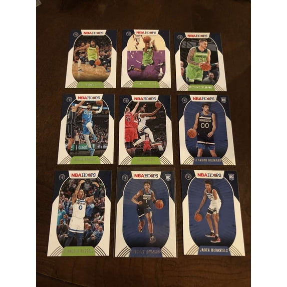 2020-21 Panini NBA Hoops Minnesota Timberwolves Team Set Includes ...