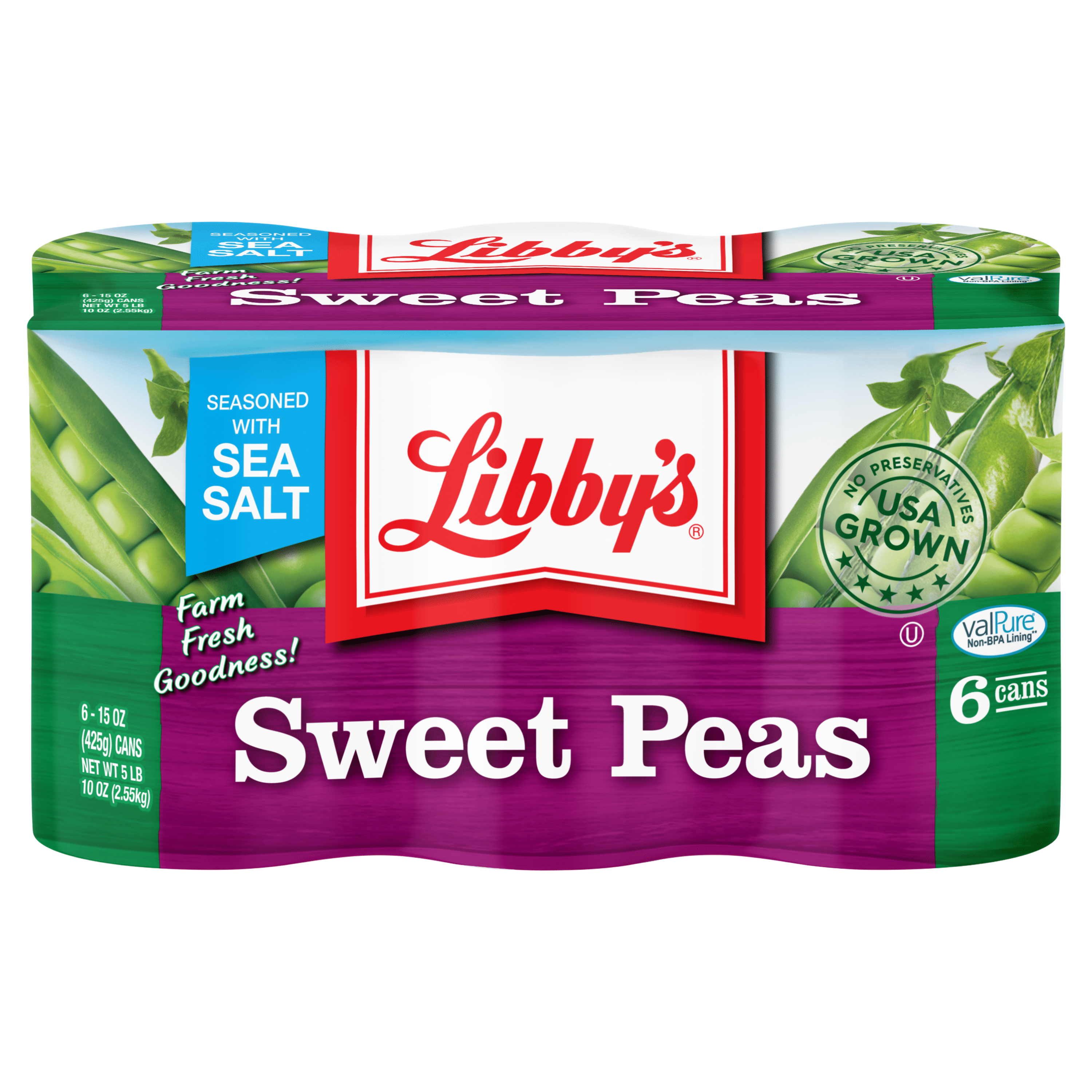 (6 Cans) Libby's Canned Sweet Peas, 15 oz - Walmart.com