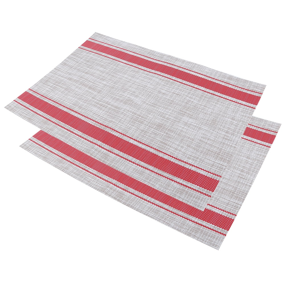 Mantel individual BuyWeek 2 piezas tipo raya PVC aislamiento térmico ...
