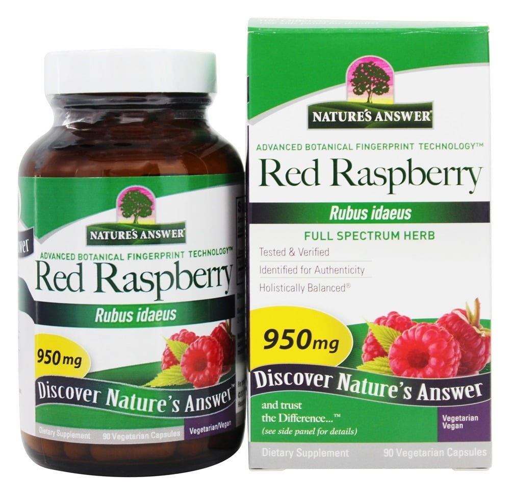 Nature's Answer - Red Raspberry Leaf 950 mg. - 90 Vegetarian Capsules ...