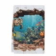 3D Ocean Kitchen Towels Set of 1, Modern Abstract Nature Optical ...