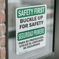 (2 Pack) Buckle Up For Safety Bilingual OSHA Safety First Sign ...