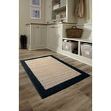 Mainstays Faux Sisal Machine Washable Gray Border Indoor Accent Rug Set ...